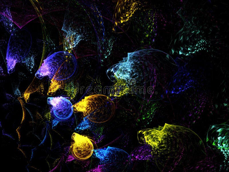 Abstract Chaotic Fractal Background 3D Rendering Illustration Stock ...