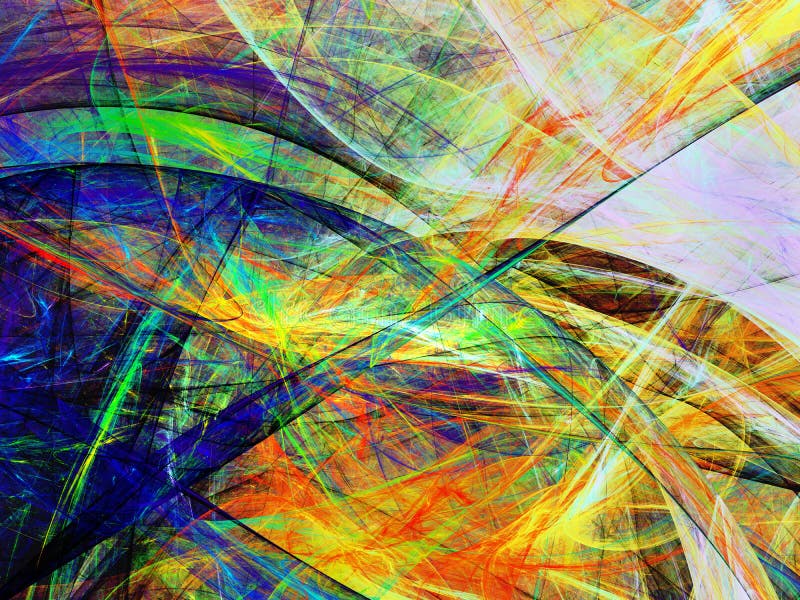 Abstract Chaotic Fractal Background 3D Rendering Illustration Stock ...