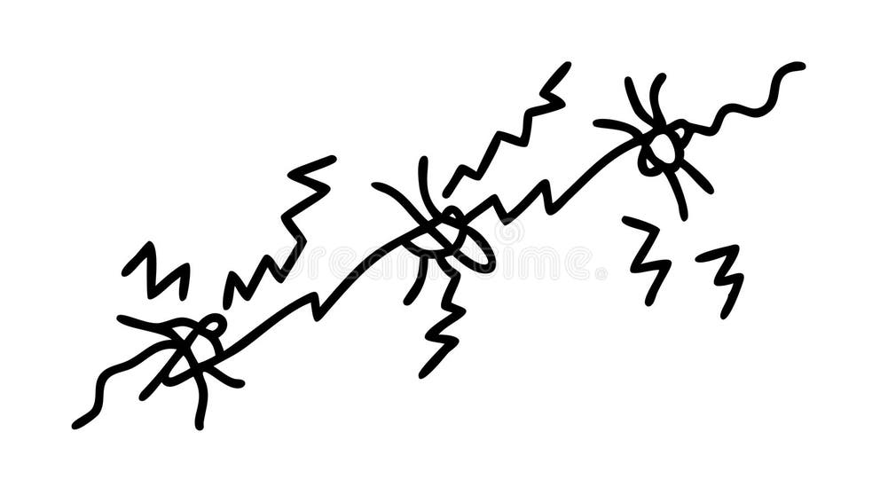 Abstract Chaotic Line Connections Vector, Data and Network, Vector ...