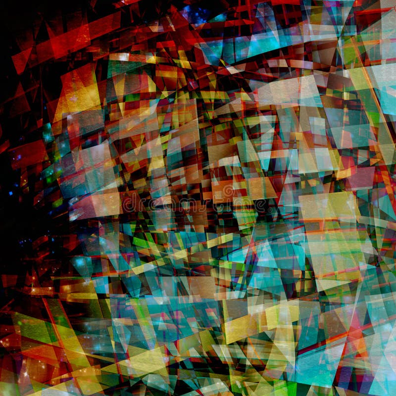 Abstract Chaotic Painting by Oil on Canvas, Illustration, Backg Stock ...