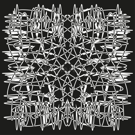 Abstract Chaotic Pattern. Intertwined Line Texture. Distorted Messy ...