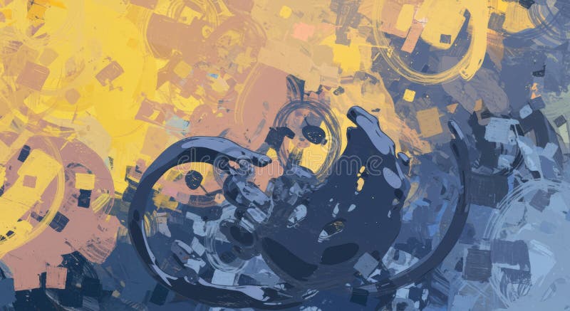 Abstract Chaotic Swirls and Shapes in Dynamic Colorful Background Stock ...