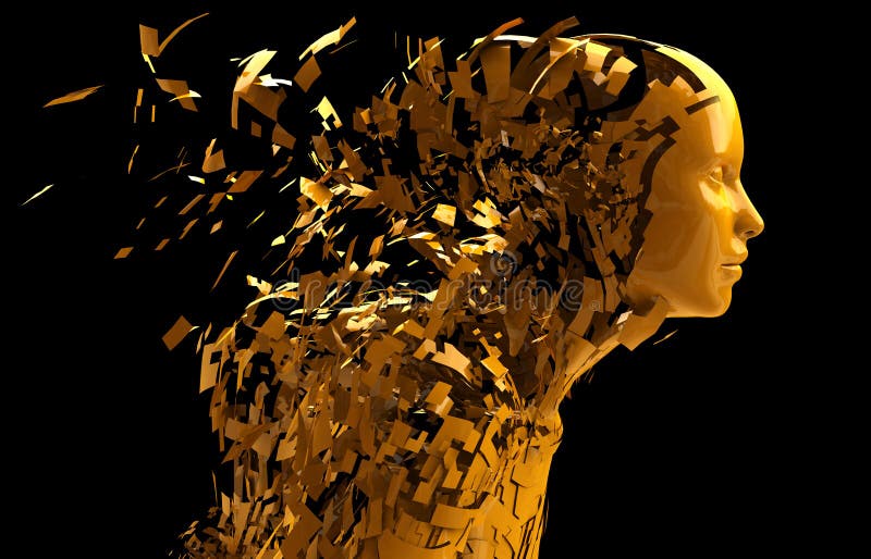 Abstract Character Shattered Stock Illustration - Illustration of ...