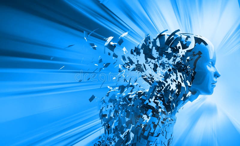 Abstract Character Shattered Stock Illustration - Illustration of ...