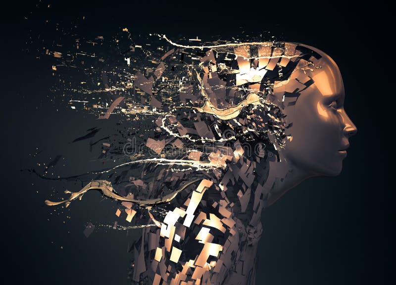 Person shattered to pieces stock illustration. Illustration of pieces ...