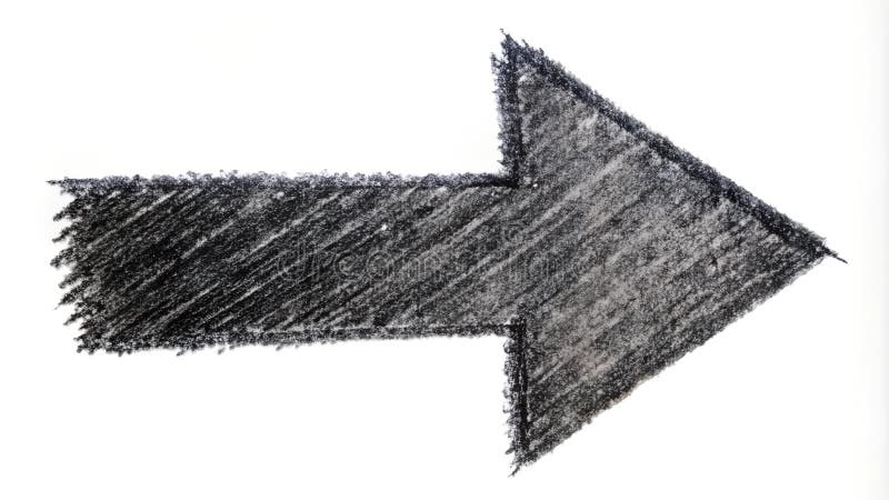 Abstract Charcoal Arrow with Scribble Texture Generative AI Stock Photo ...