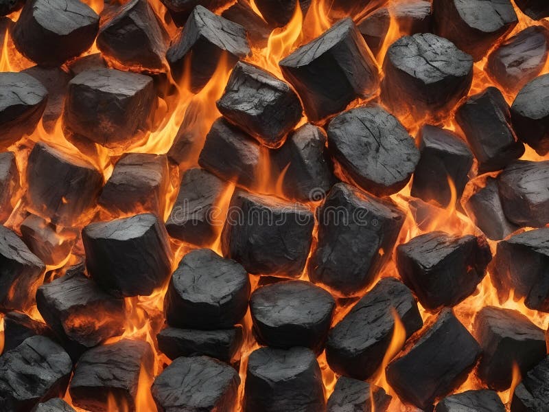 Abstract Charcoal Background with Fire Flame Stock Illustration ...