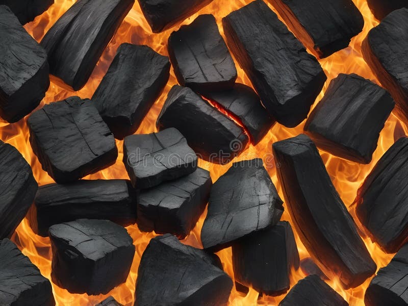 Abstract Charcoal Pattern Background with Fire Flame Stock Illustration ...