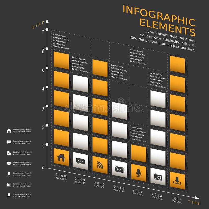 Abstract Bar Chart Infographics Stock Vector - Illustration of chart ...