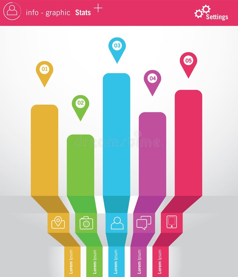 Abstract 3d Bar Chart Infographics Stock Vector - Illustration of ...