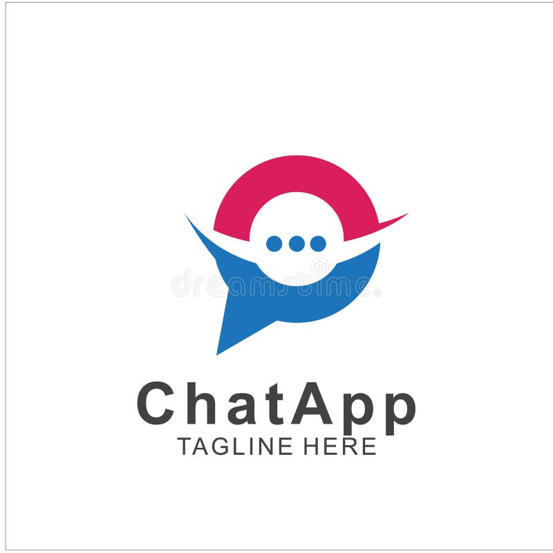 Abstract Chat App Logo Design Stock Vector - Illustration of chat ...