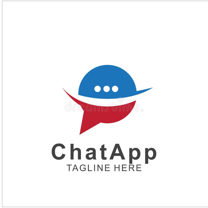 Abstract Chat App Logo Design Stock Vector - Illustration of message ...