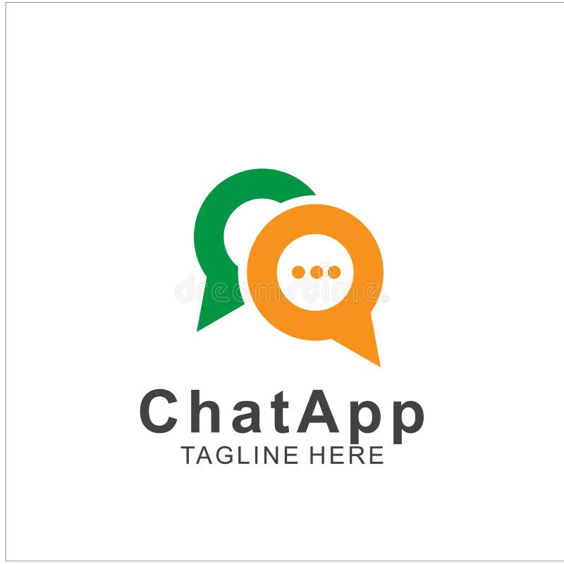 Abstract Chat App Logo Design Stock Vector - Illustration of icon ...