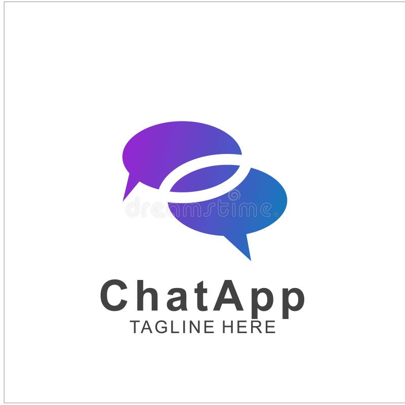 Abstract Chat App Logo Design Stock Vector - Illustration of message ...