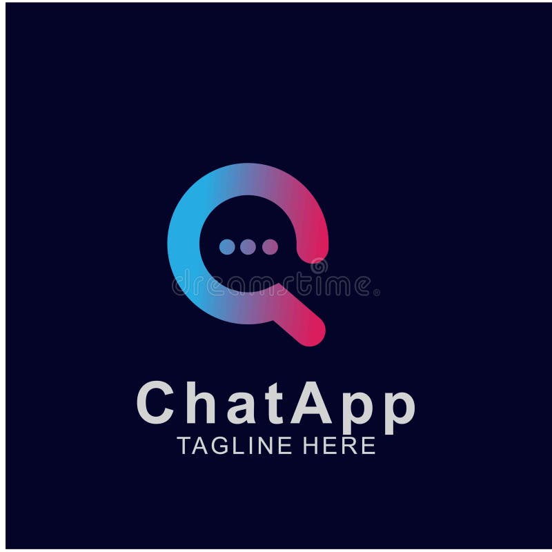 Abstract Chat App Logo Design Stock Vector - Illustration of chat ...