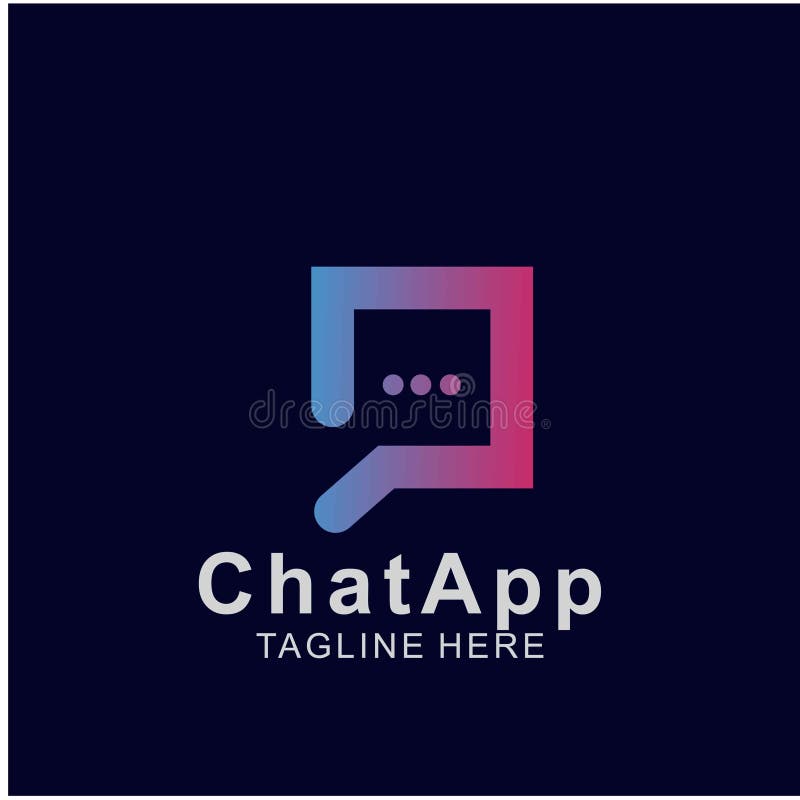 Abstract Chat App Logo Design Stock Vector - Illustration of balloon ...