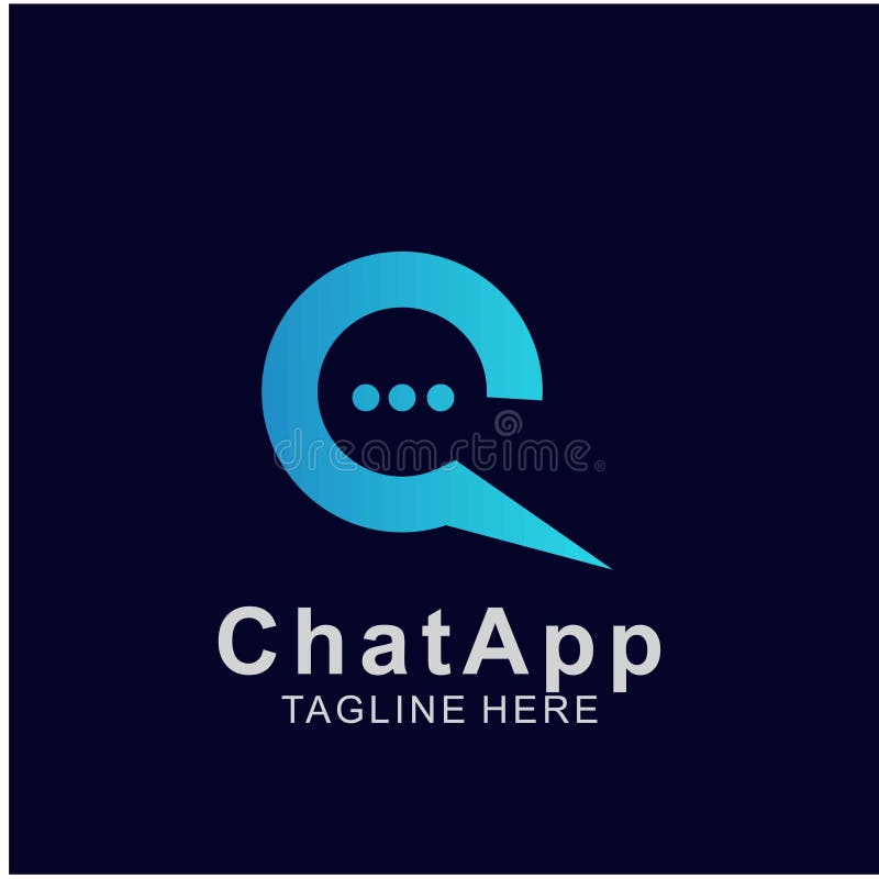 Abstract Chat App Logo Design Stock Vector - Illustration of discussion ...