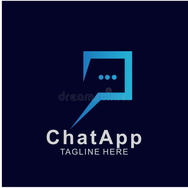 Abstract Chat App Logo Design Stock Vector - Illustration of speak ...