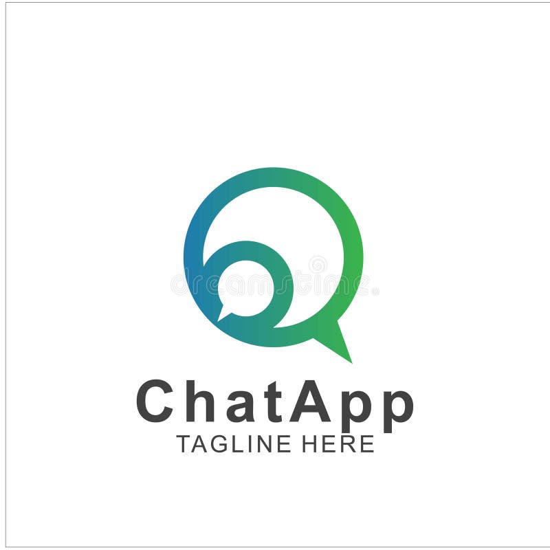 Abstract Chat App Logo Design Stock Vector - Illustration of tell ...