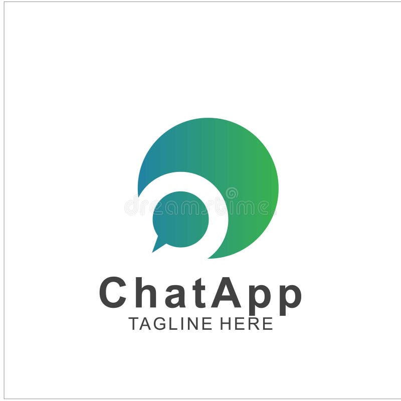 Abstract Chat App Logo Design Stock Vector - Illustration of message ...