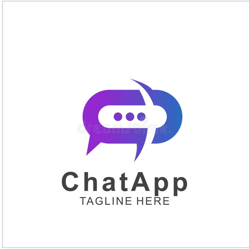 Abstract Chat App Logo Design Stock Vector - Illustration of dialog ...