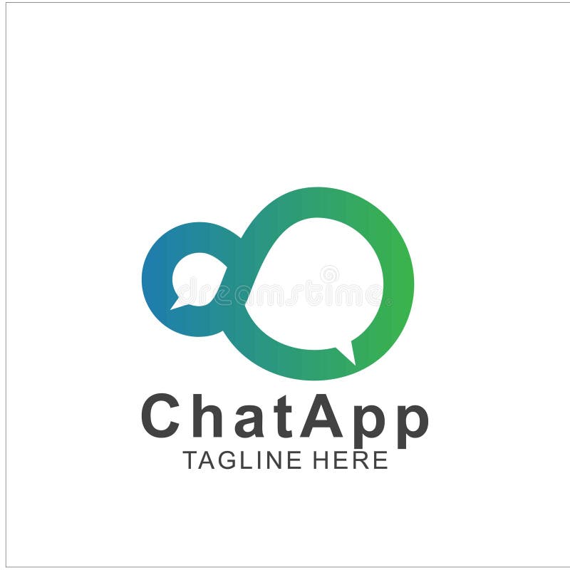 Abstract Chat App Logo Design Stock Vector - Illustration of understand ...