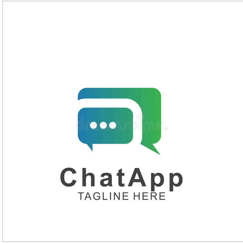 Abstract Chat App Logo Design Stock Vector - Illustration of success ...