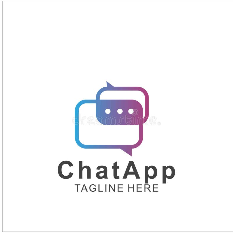 Abstract Chat App Logo Design Stock Vector - Illustration of debate ...