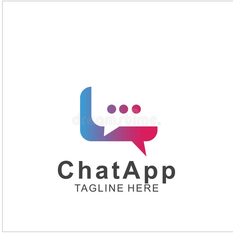Abstract Chat App Logo Design Stock Vector - Illustration of circle ...