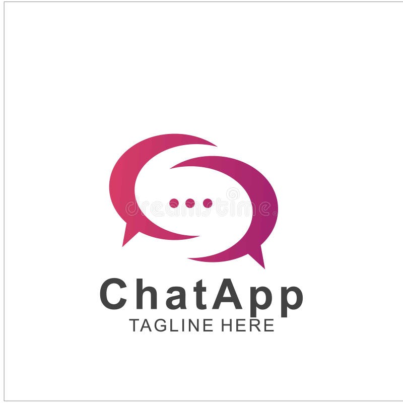 Abstract Chat App Logo Design Stock Vector - Illustration of message ...