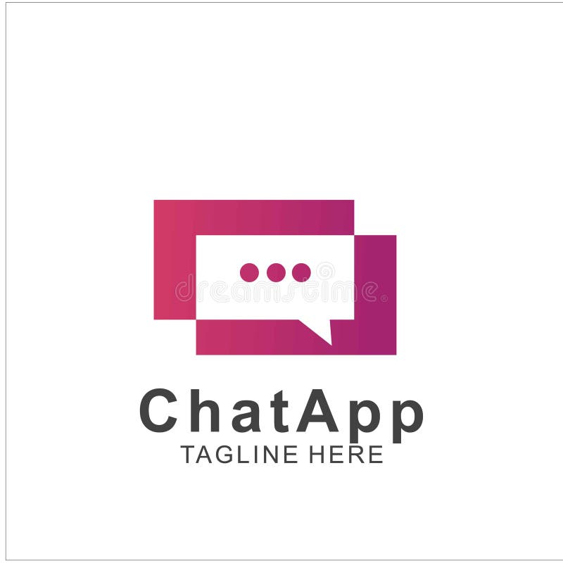 Abstract Chat App Logo Design Stock Vector - Illustration of meeting ...
