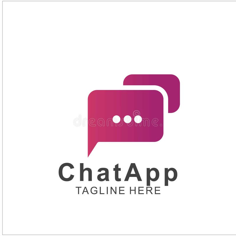 Abstract Chat App Logo Design Stock Vector - Illustration of discussion ...