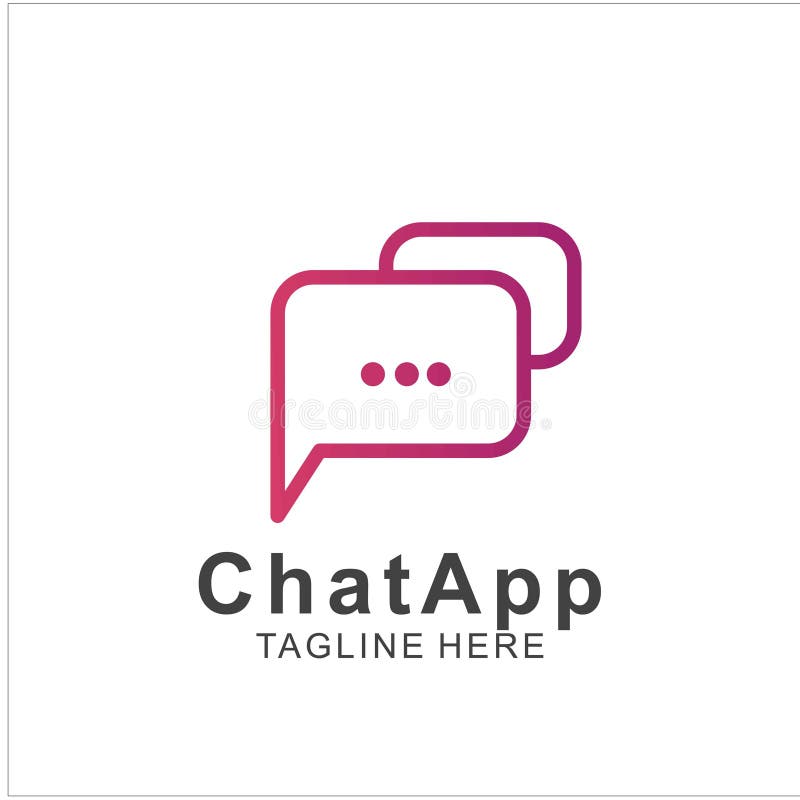 Abstract Chat App Logo Design Stock Vector - Illustration of ...