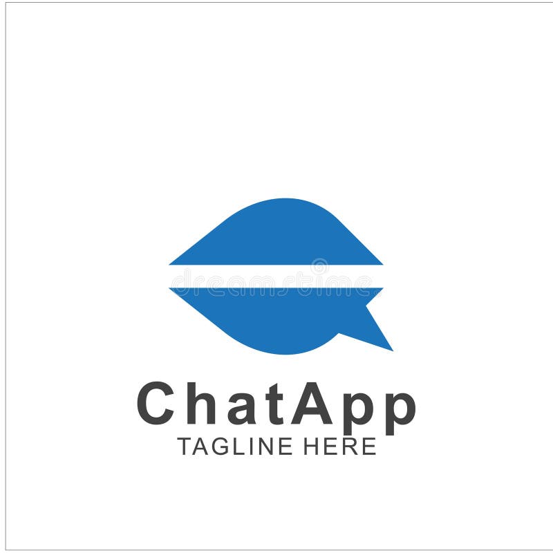 Abstract Chat App Logo Design Stock Vector - Illustration of message ...