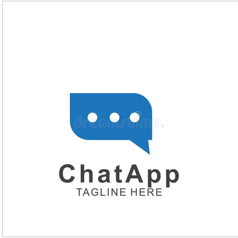 Abstract Chat App Logo Design Stock Vector - Illustration of message ...