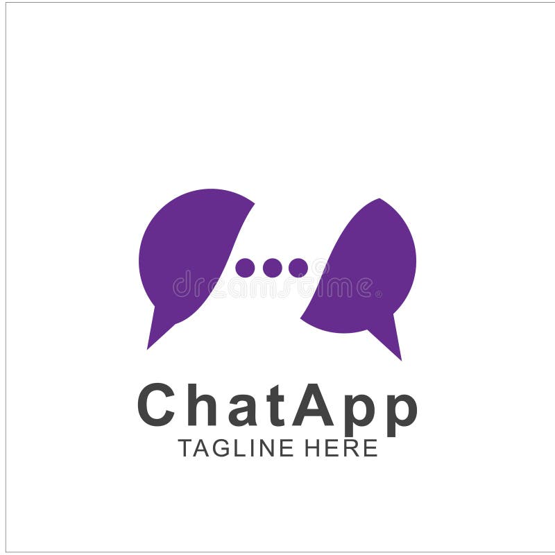 Abstract Chat App Logo Design Stock Vector - Illustration of ...