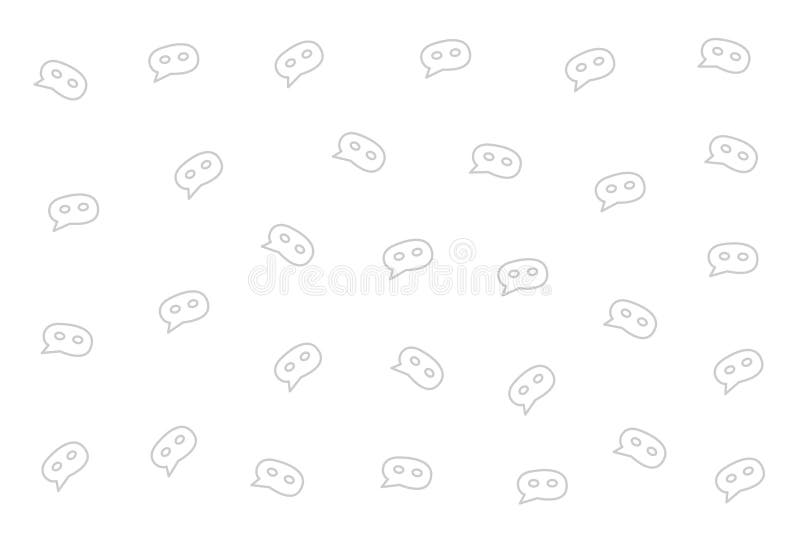 Abstract Chat Box Shape Pattern on White Background Stock Vector ...