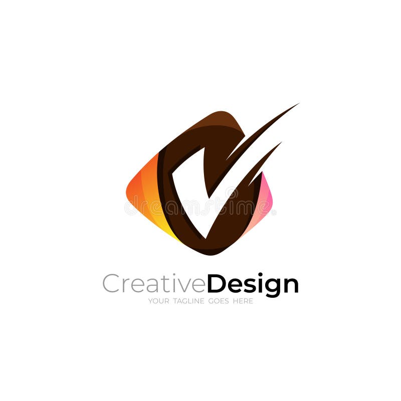 Abstract Check Logo with Simple Design, Modern Logos Stock Vector ...