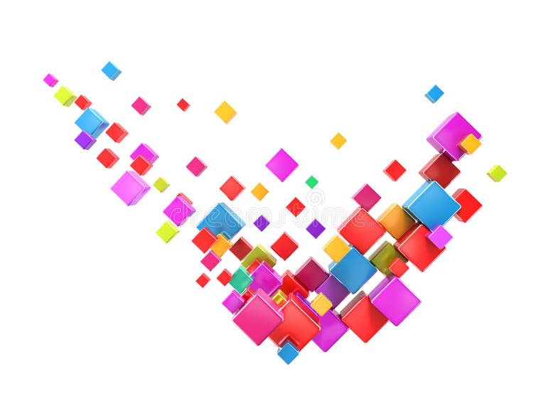 Abstract Check Mark Colorful Boxes Stock Illustration - Illustration of ...