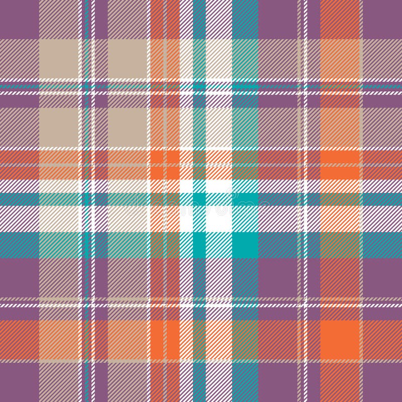 Abstract Check Plaid Cotton Texture Seamless Pattern Stock Vector ...