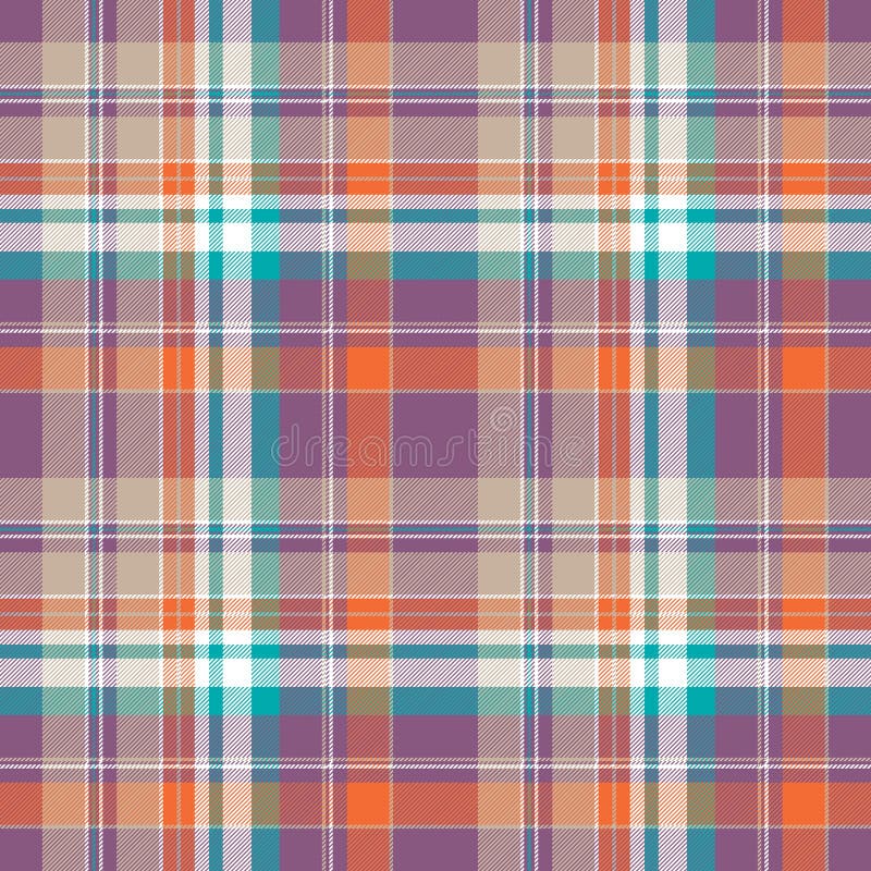 Abstract Check Plaid Cotton Texture Seamless Pattern Stock Vector ...