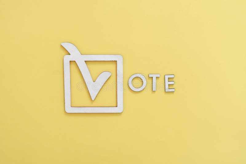 The Abstract Checkbox Vote Sign, Creative Icon Frame and Letters ...