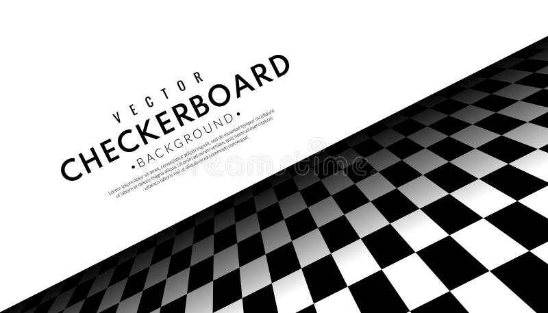 Abstract Checkerboard Pattern on White Background. Racing and Speed or ...