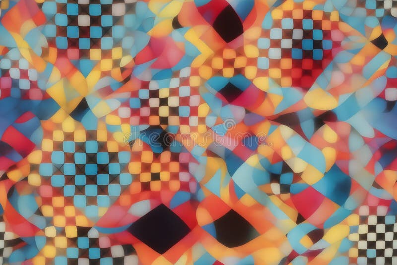Abstract Checkerboard Seamless Pattern Design Image Generated by Ai ...
