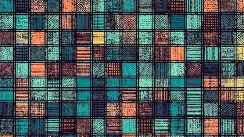 Abstract Checkered Background, Flat Design, Generative AI. Stock ...