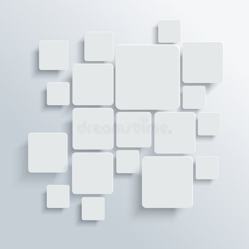 Abstract 3D Squares, Glass Transparent Cube Background Stock Vector ...