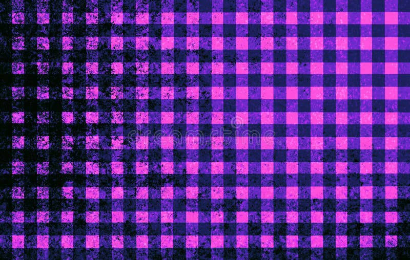 Purple Pink Blue Black Checkered Background with Blur, Gradient and ...