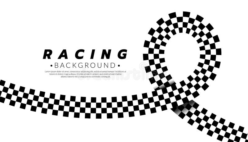 Abstract Checkered Flag Ribbon Background. Racing Concept. Chess ...