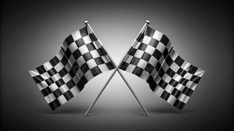 Abstract Checkered Flags: a Symphony of Black and White AI Generated ...
