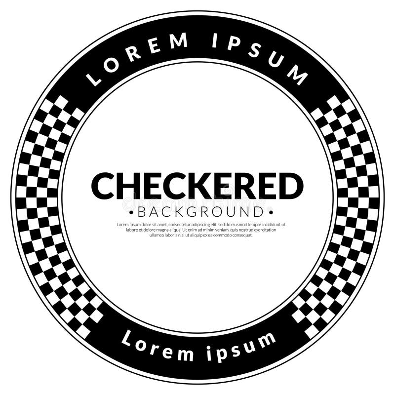 Abstract Checkered Round Frame. Race Flag Logo. Racing Concept. Chess ... Abstract Checkered Round Frame. Race Flag Logo. Racing Concept. Chess ...